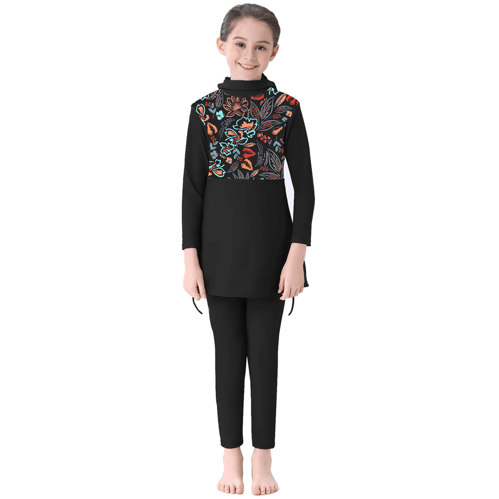 【Uhome】1-12 Years Girls Muslimah Swimsuit for Kids Swimwear suit ...