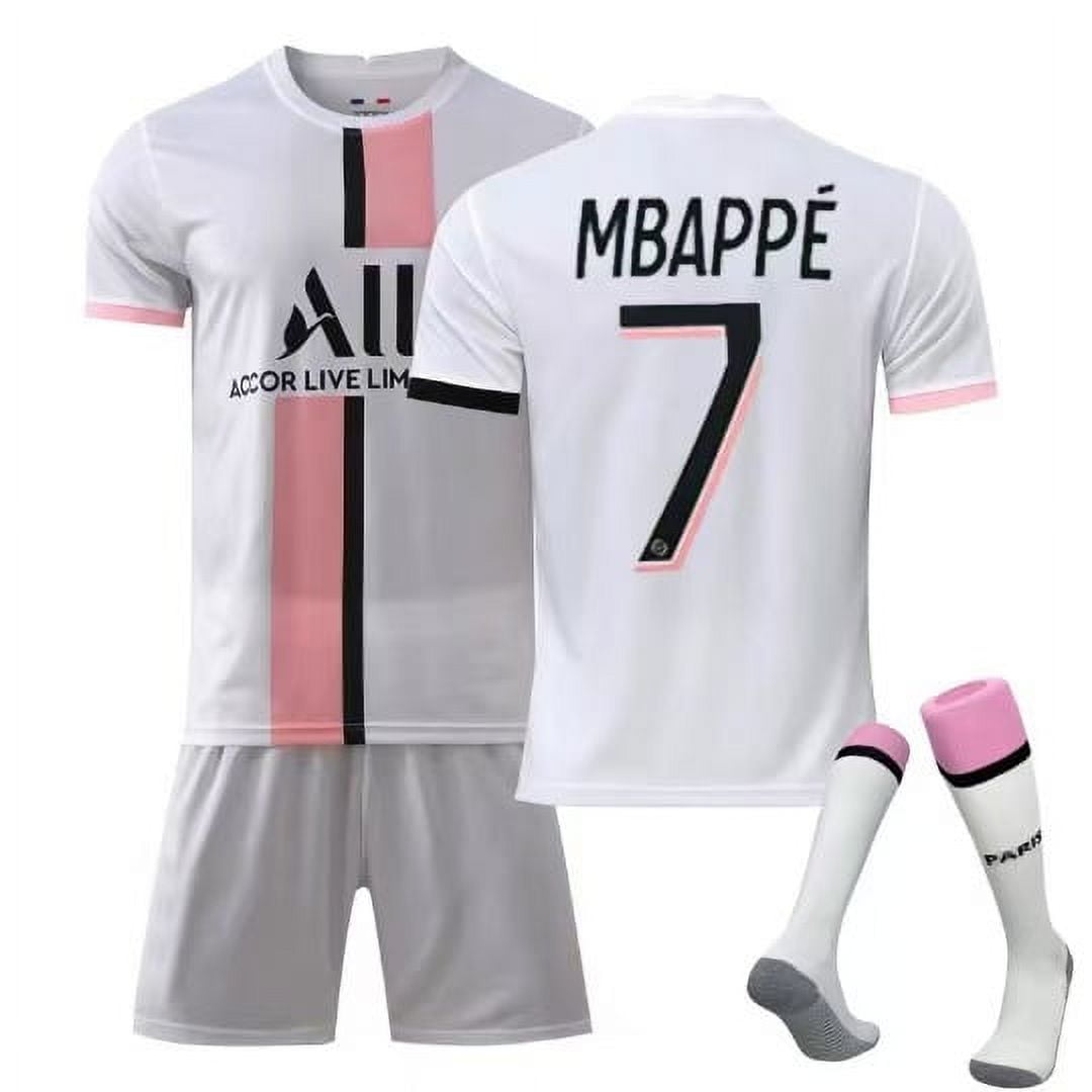 【Uhome】 21-22 Season PSG Home/Away #7 MBAPPE 10# NEYMAR JR #30 Kids & Adult Soccer Jersey Kit ...