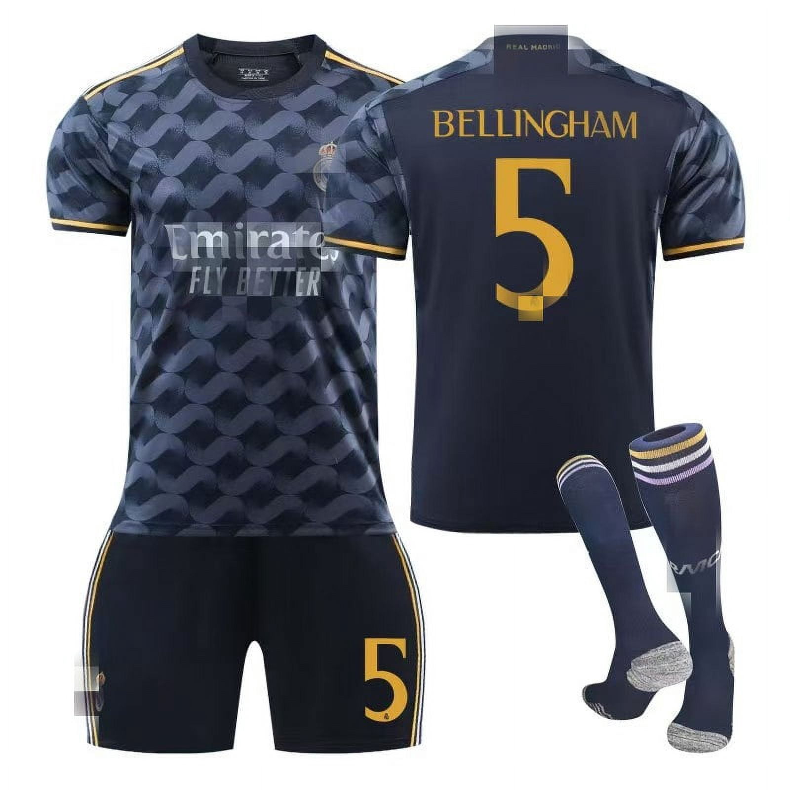 【Uhome】23-24 Season Madrid Kids & Adults Soccer Jersey No.5 No.7 No.9 ...