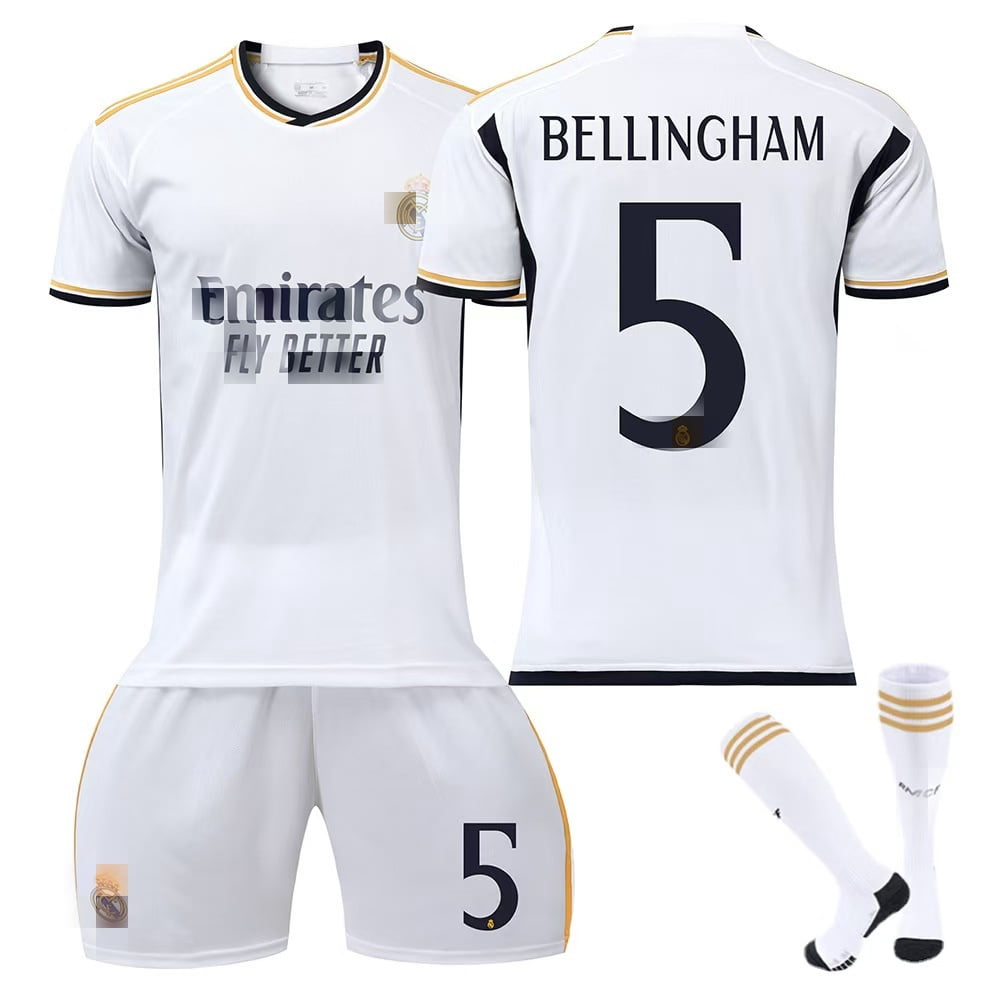 【Uhome】23-24 Season Madrid Kids & Adults Soccer Jersey No.5 No.7 No.9 ...
