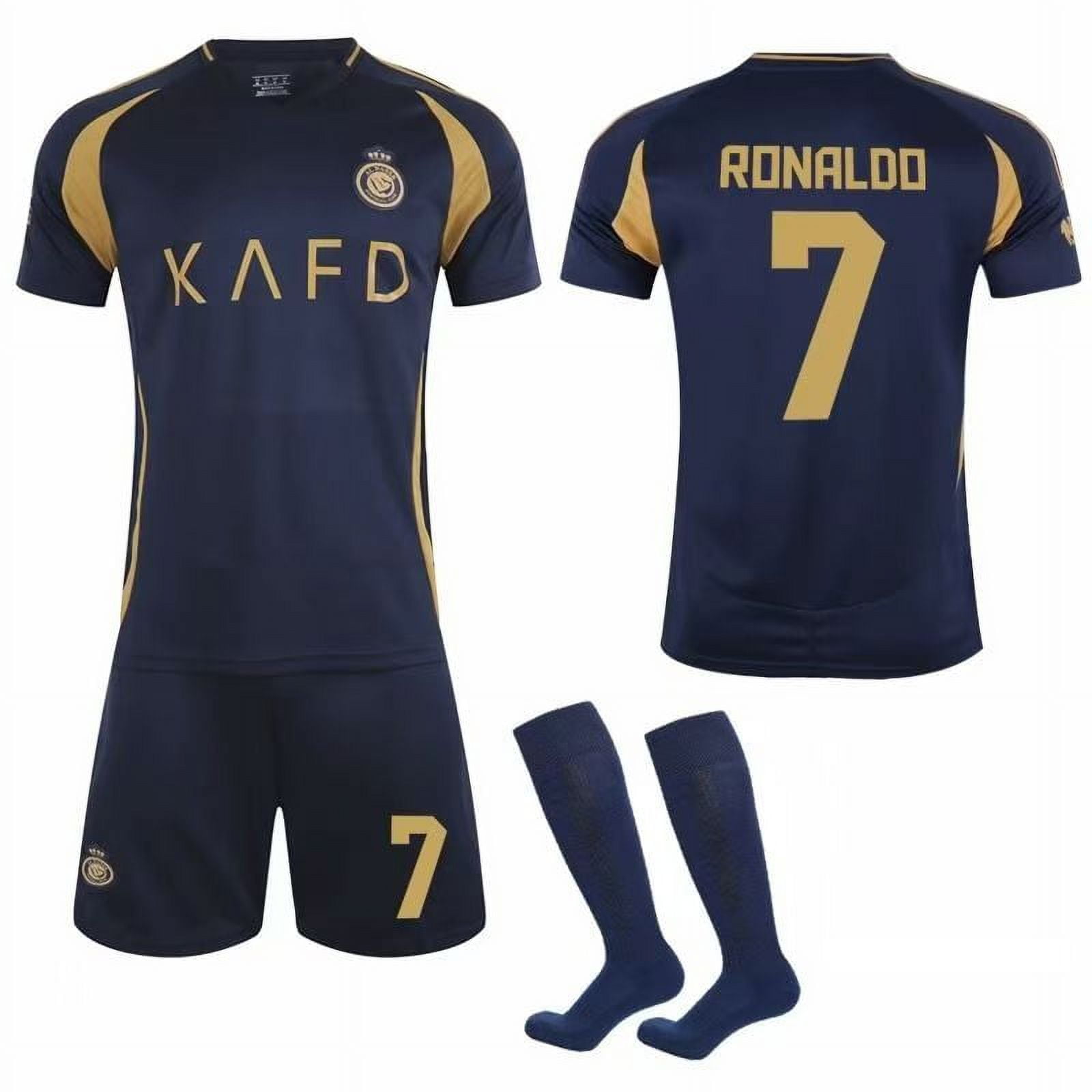 【Uhome】24-25 Kids & Adults CR7 Soccer Jersey Al-Nassr FC Home/Away No.7 Ronaldo for Men/Children ...