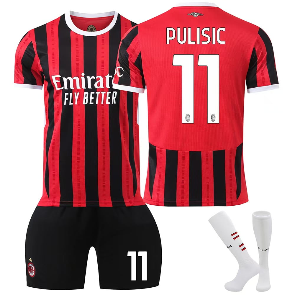 【Uhome】24-25 Kids & Adults Soccer Jersey A.C. Milan Home No.9 GIROND No ...