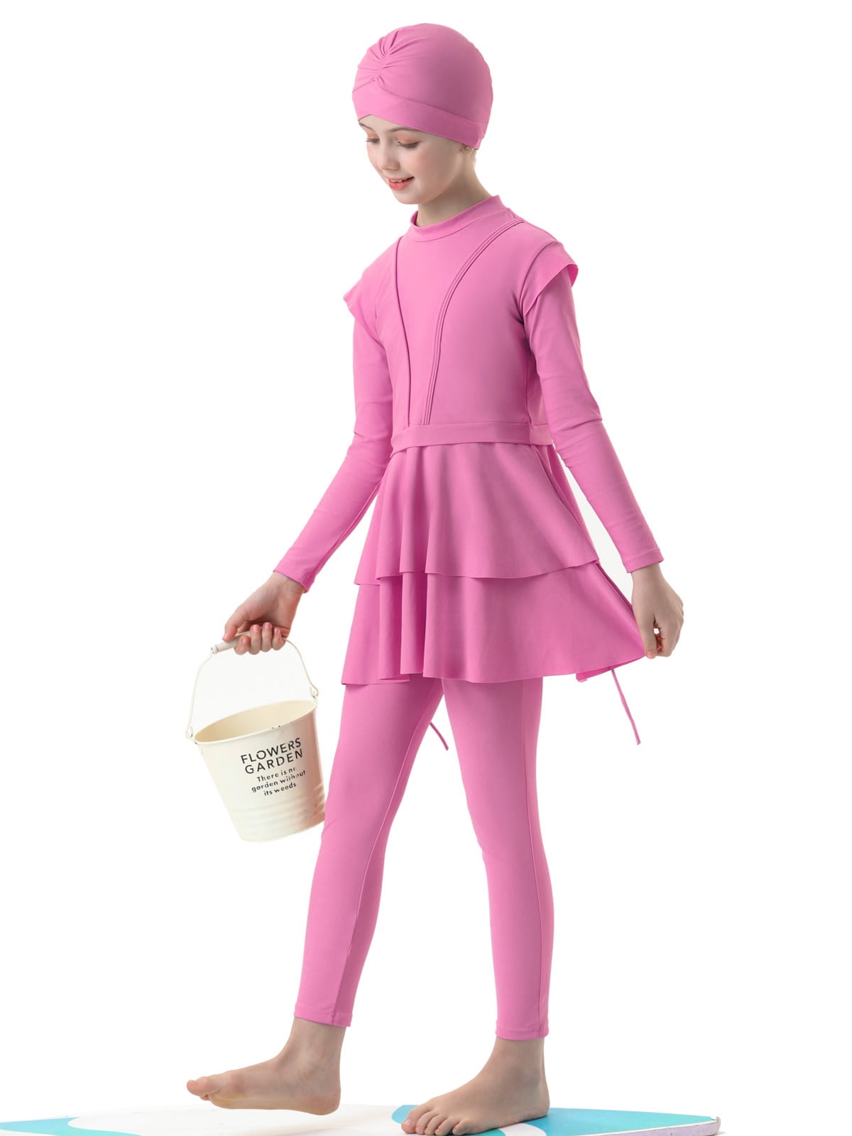 【Uhome】Muslimah Swimsuit for 1-12 Years Girls Swimwear suit Burkini ...