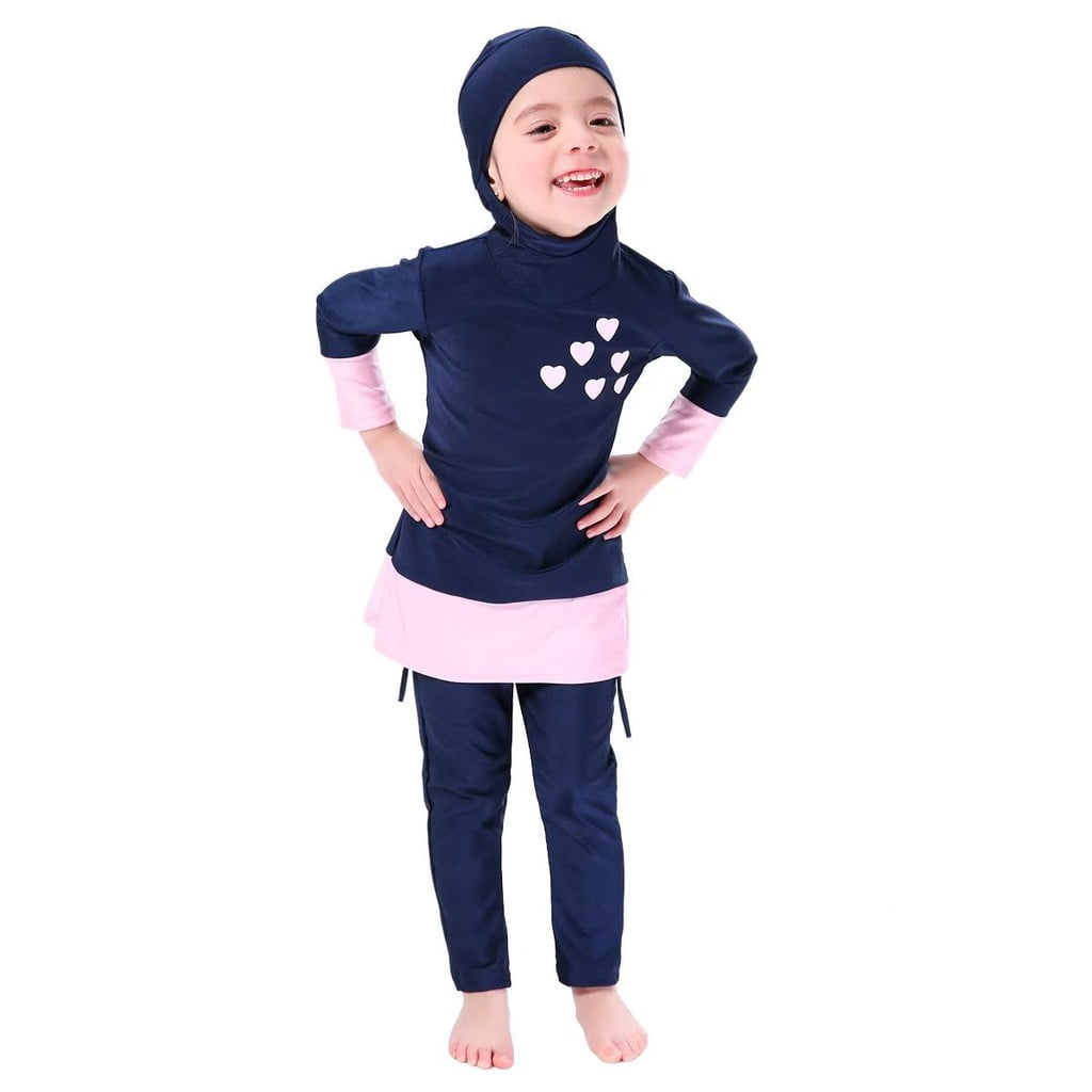 【Uhome】Muslimah Swimsuits for Girls Kids, Full cover Hood Design ...