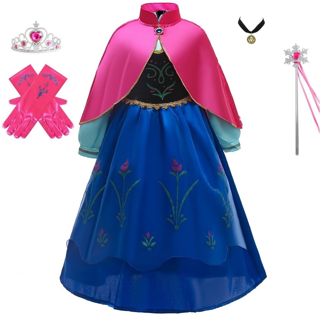 【Uhome】Princess Dress Up Costume for Girls Princess Costume Halloween ...