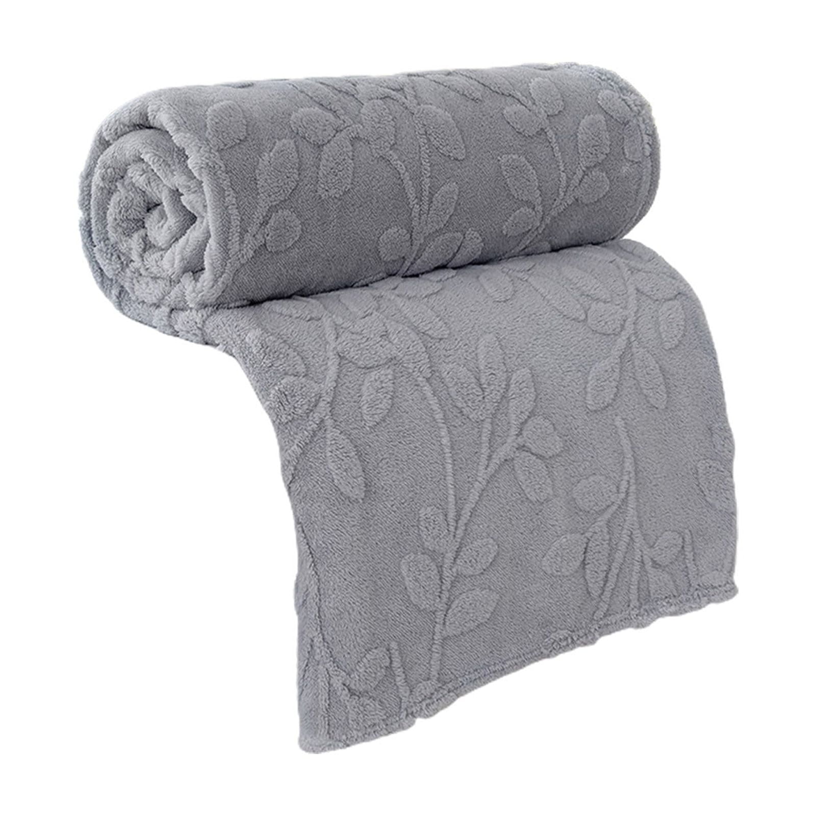Uhuya Blankets for Beds Plush Blanket Solid Taffeta Jacquard Throw ...
