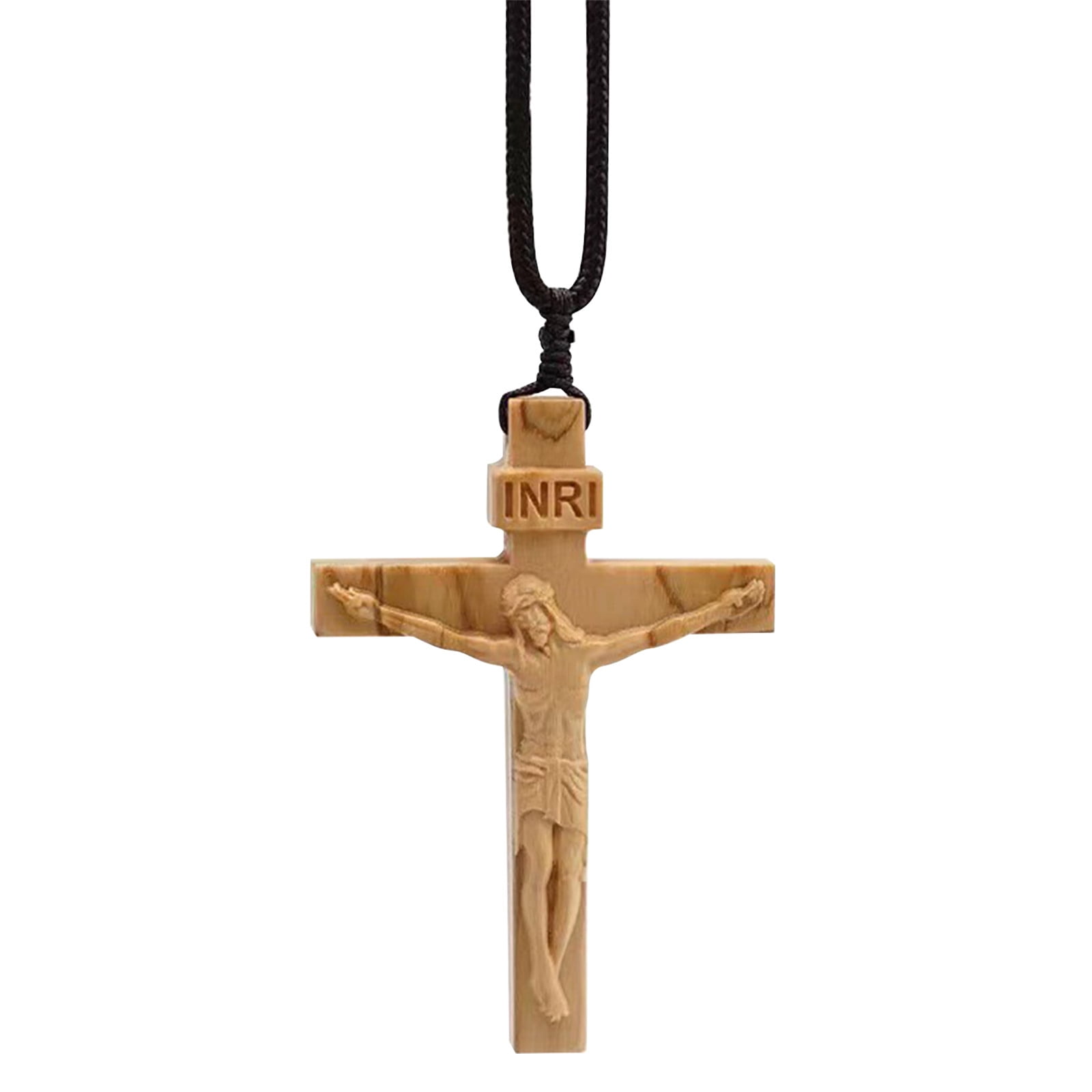 Uhuya Easter Decorations Easter Wooden Necklace, Small Wooden Crosses ...