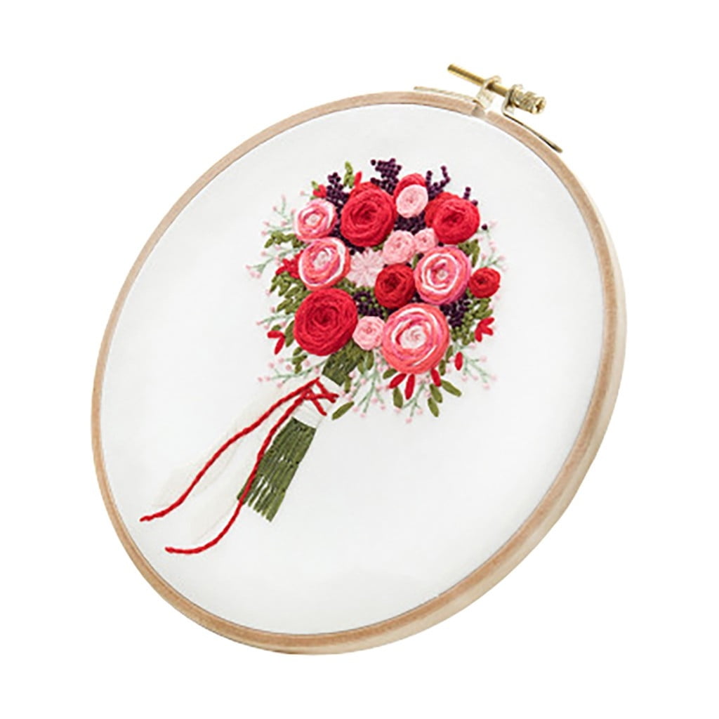 Uhuya Full Range of Embroidery Stitch Stamped Embroidery Cloth with ...