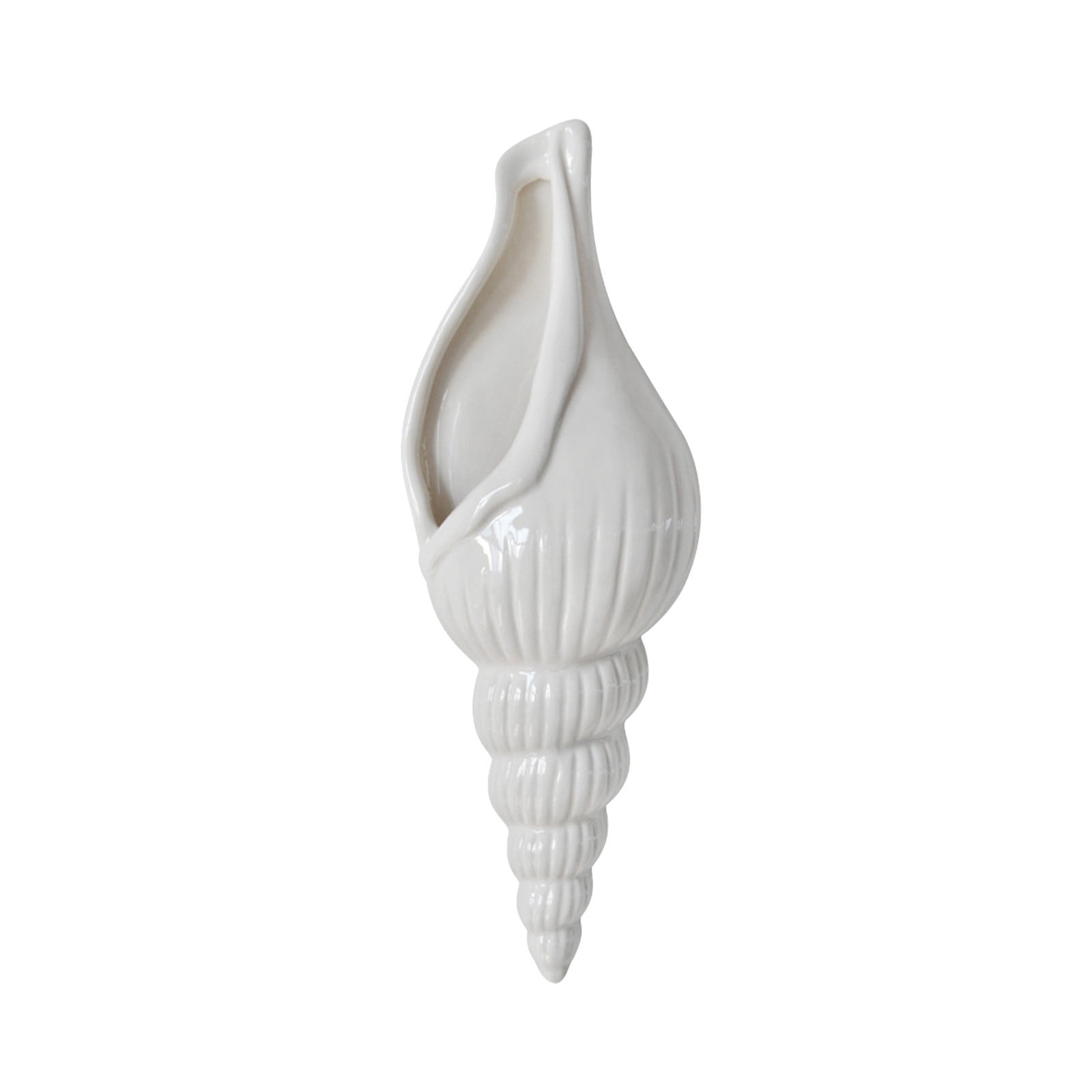 Uhuya Modern White Plastic Case Conch Vase Wall Hanging Home Decoration ...
