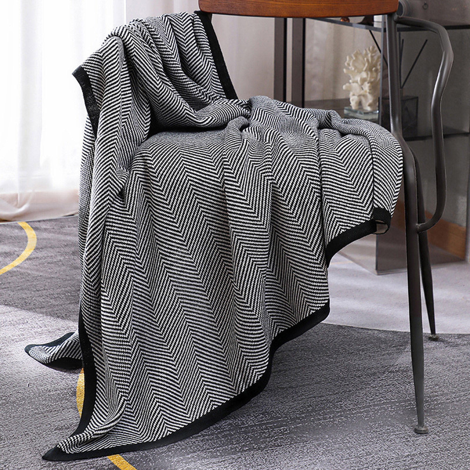 Uhuya Soft Cozy Throw Blanket Synthetic Fiber Fabric Twill Blanket Warm Blanket for Couch Sofa ...