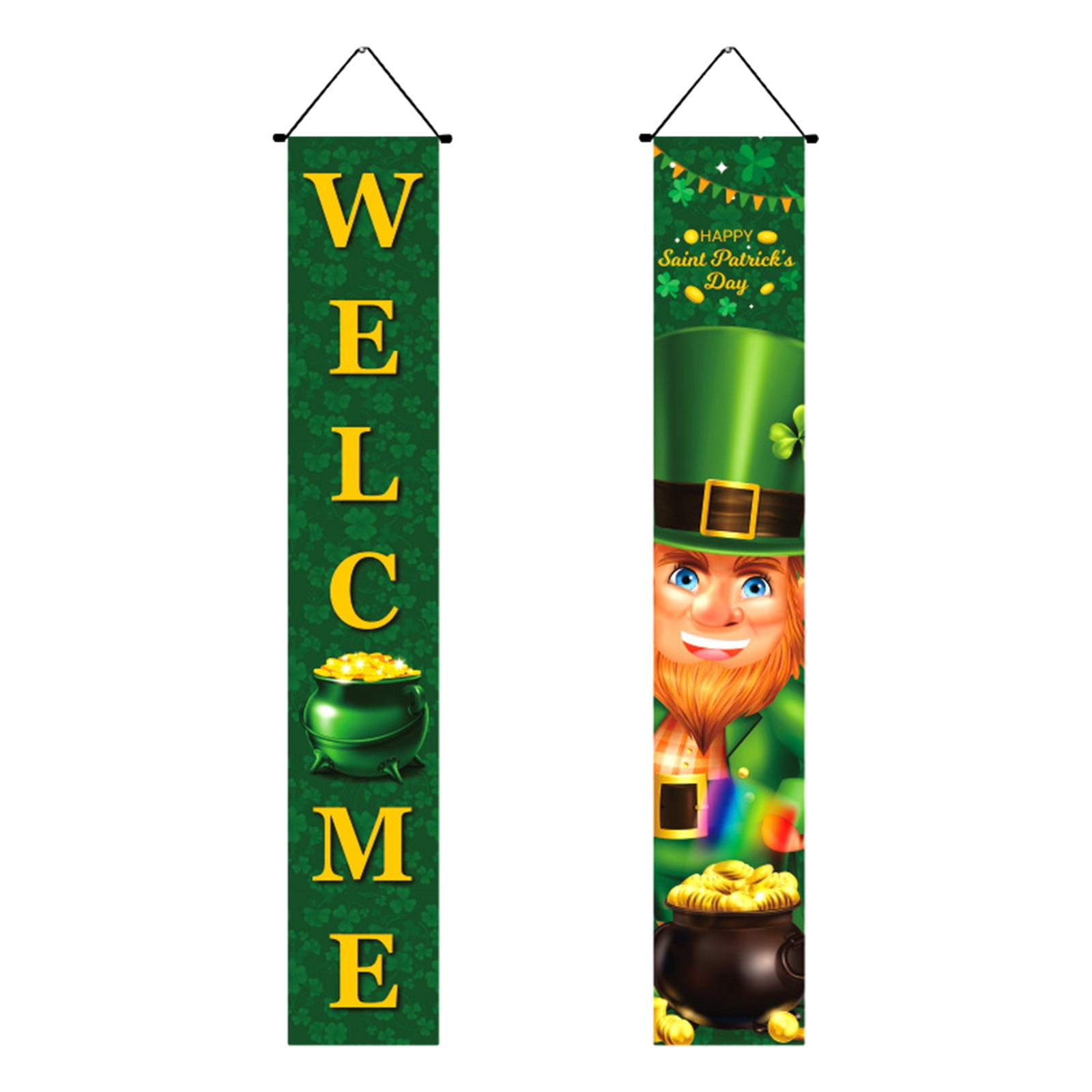 Uhuya St Patricks Day Door Banner St. Patrick's Day Decorative Front ...