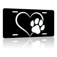 Uiaoiais License Plate Love Heart Plaid Paw Heart Decorative License ...
