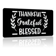 Uiaoiais License Plate Thankful Grateful Blessed Lettering License ...