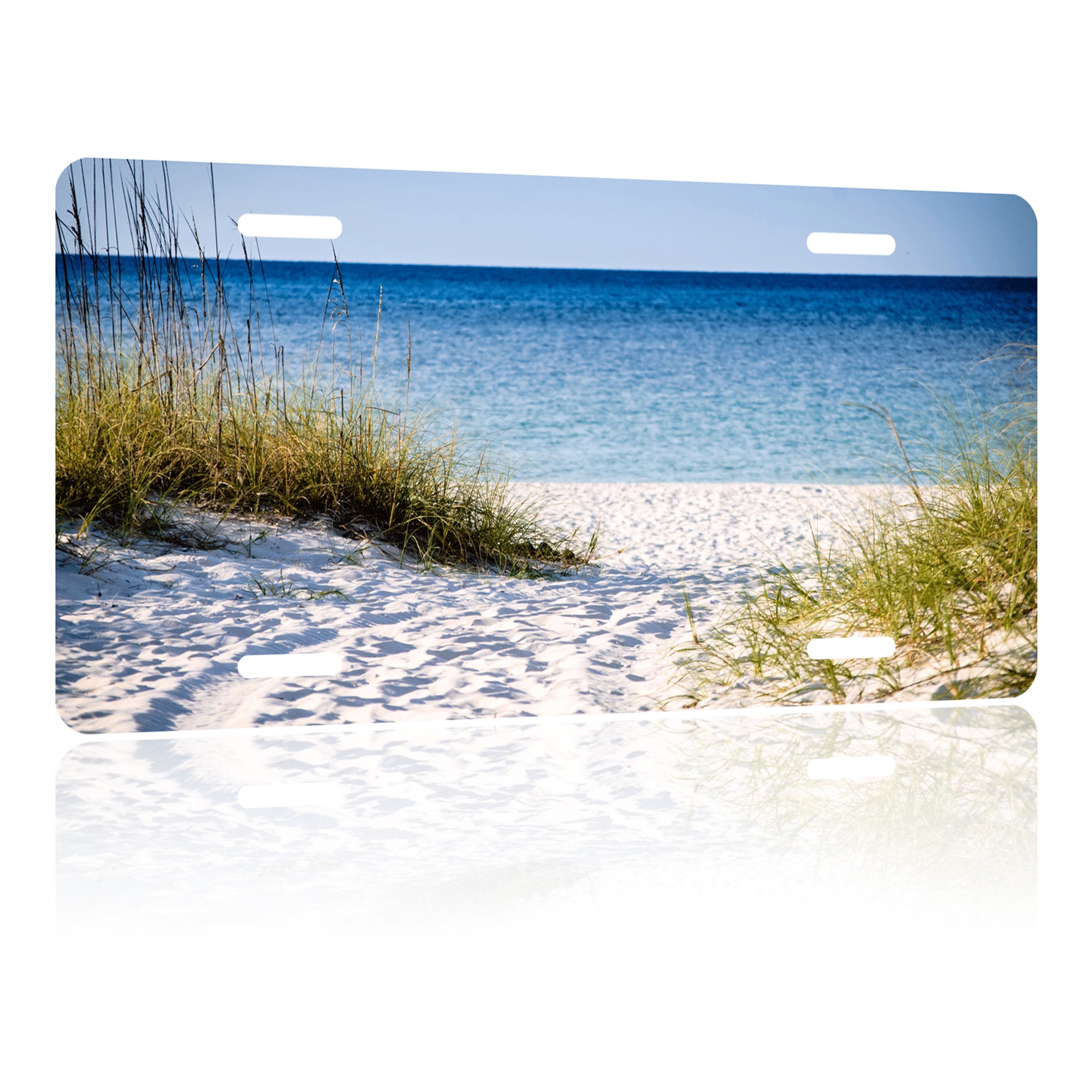 Uiaoiais Path to the Beach License Plates Aluminum Novelty License ...