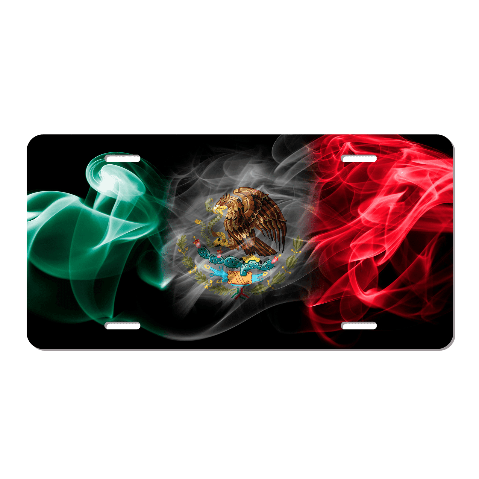 Uiaoiais Personalized Mexico Smoke Flag License Plate Cover, Aluminum, 12" x 6" - Walmart.com