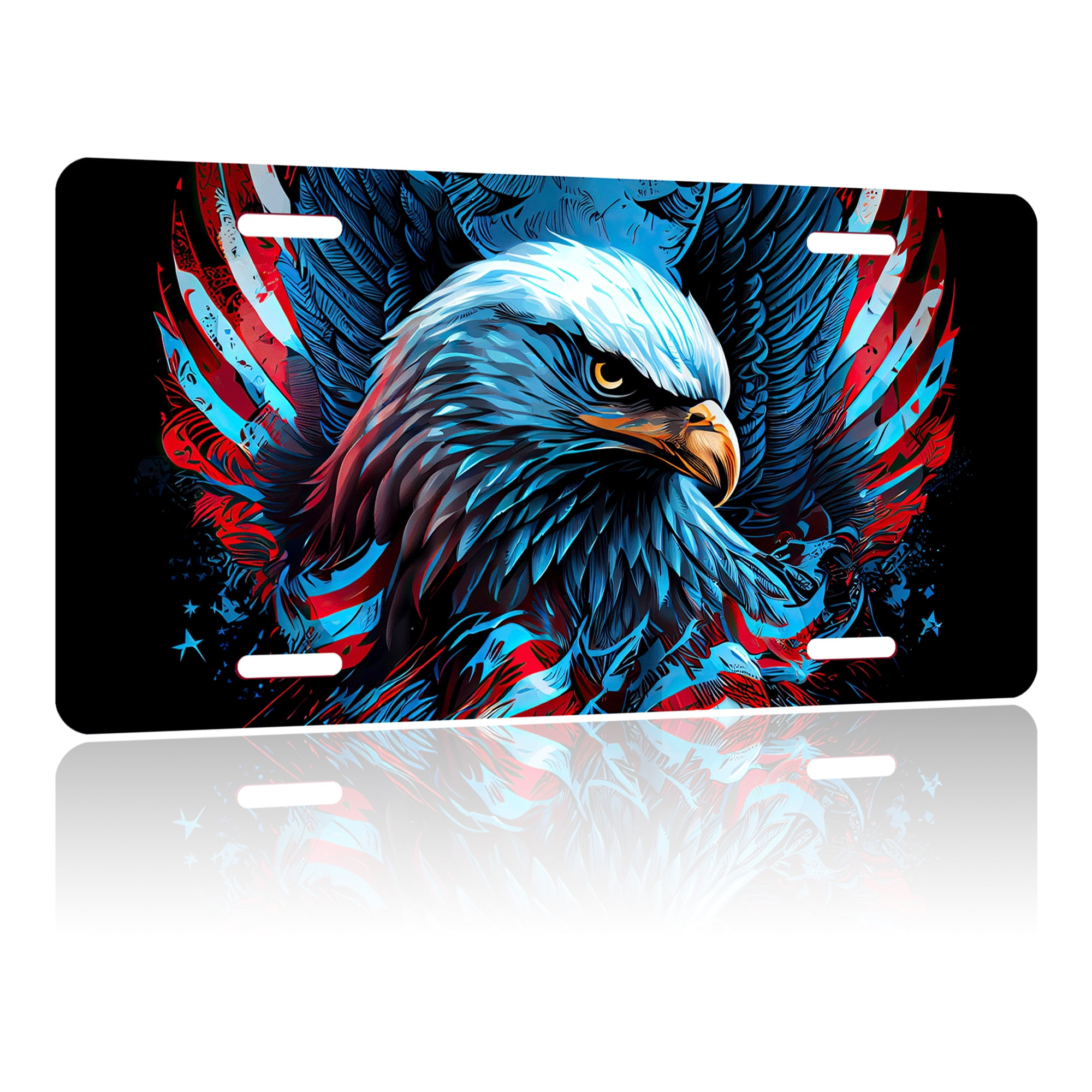 Uiaoiais the Logo Independence Eagle Day License Plates Aluminum ...
