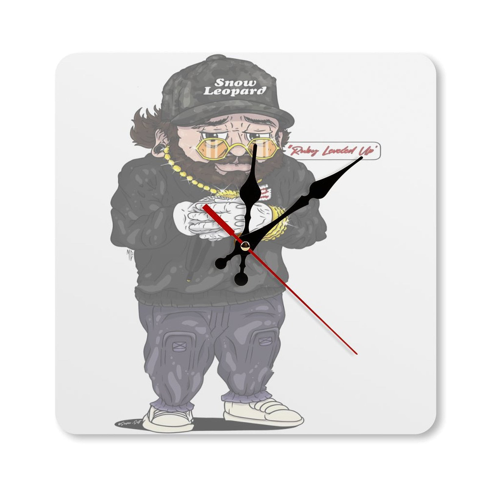 $Uicideboy Square Wall Clock Wooden Clock Silent Clock Without Ticking ...