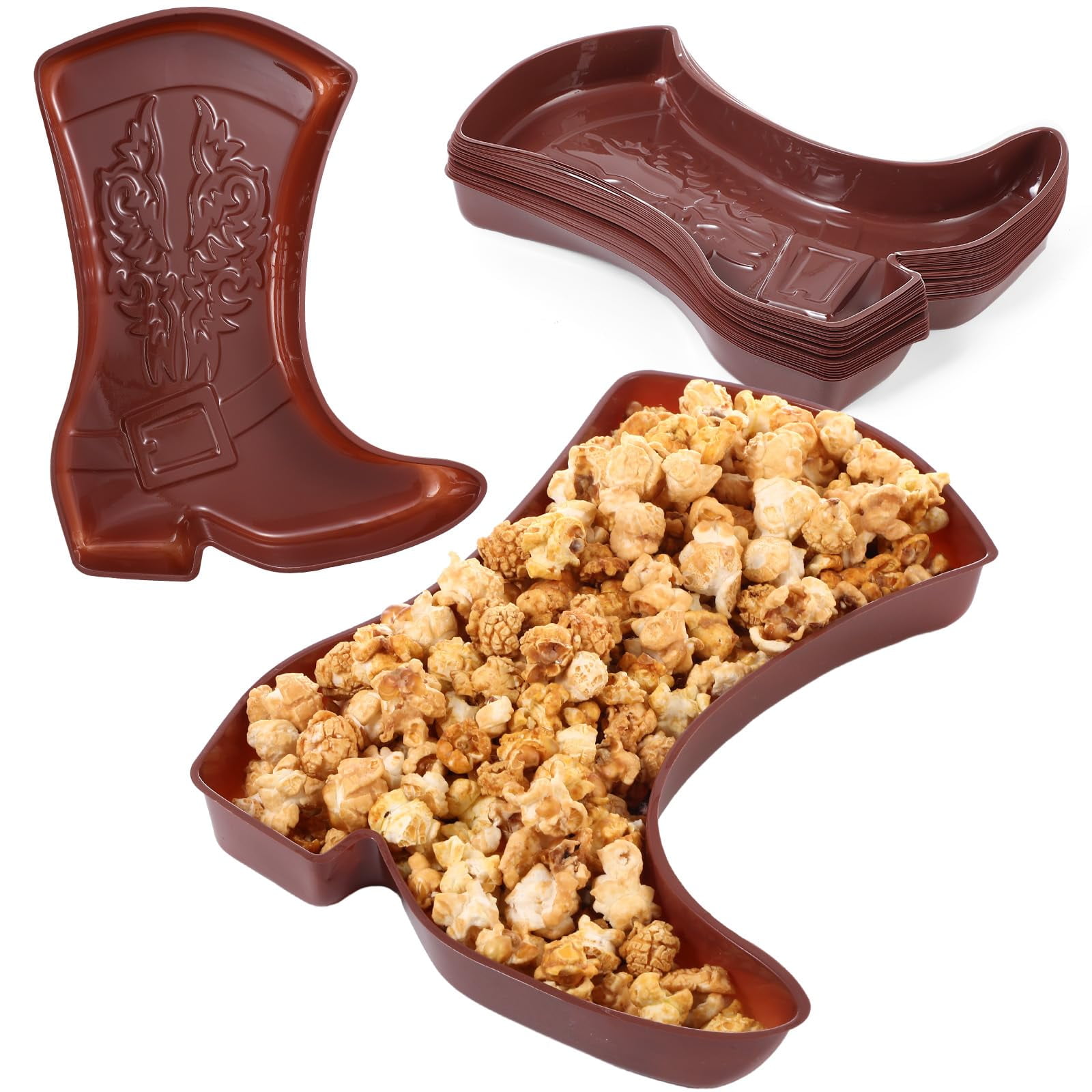 Uiifan 24 Pcs Cowboy Boot Serving AIS1 Trays, Western Party Decorations ...