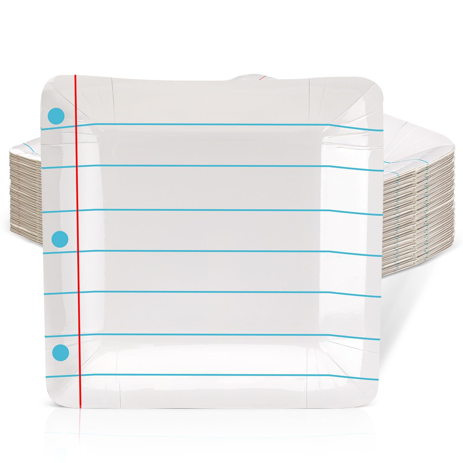 Uiifan 60 Pcs Back to School AFN1Notebook Paper Plates Bulk 9 Inch ...