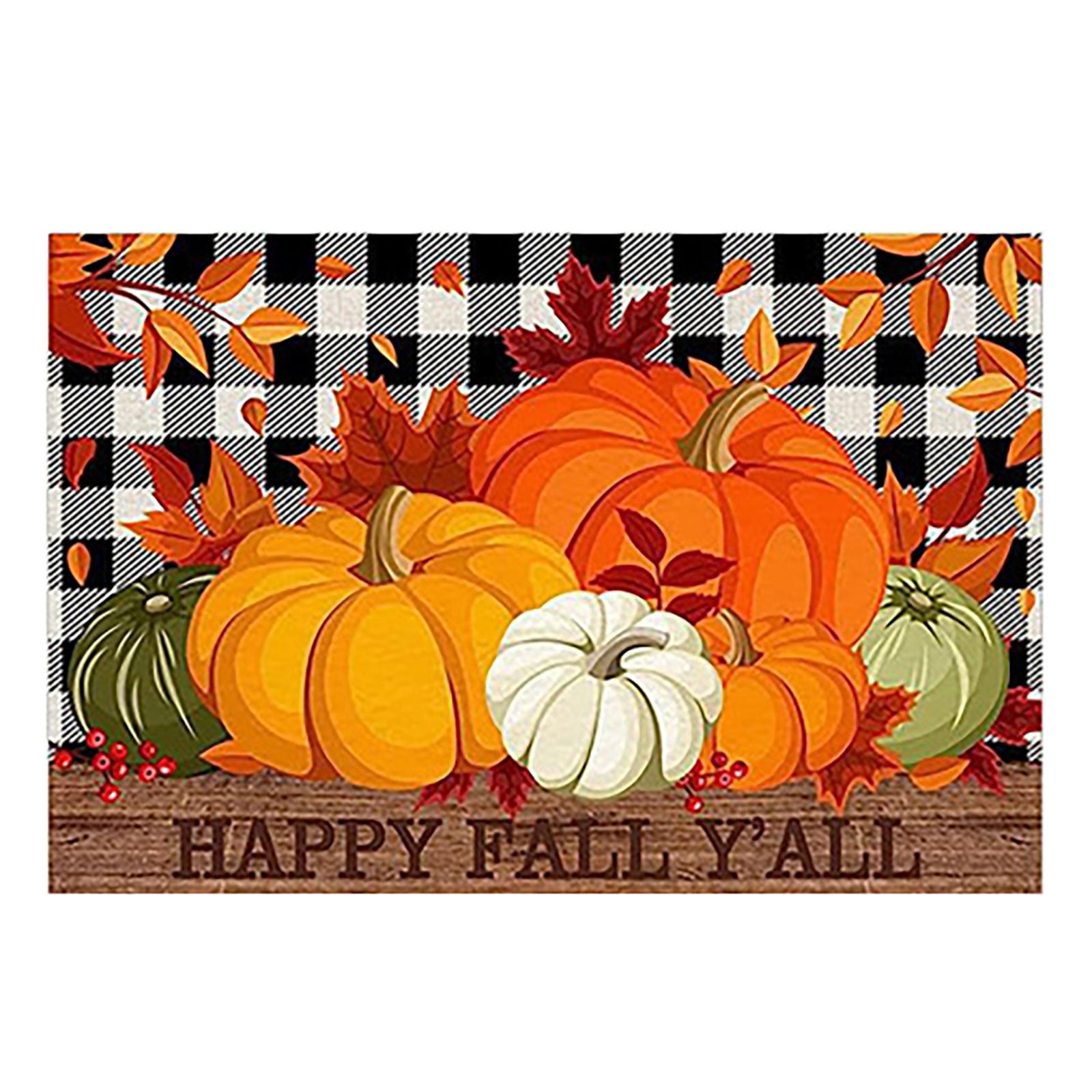 Uikceten 50% off Clear!Entry Way Door Mat Indoor Thanksgiving Welcome Happy Ha Rvest Happy Fall ...