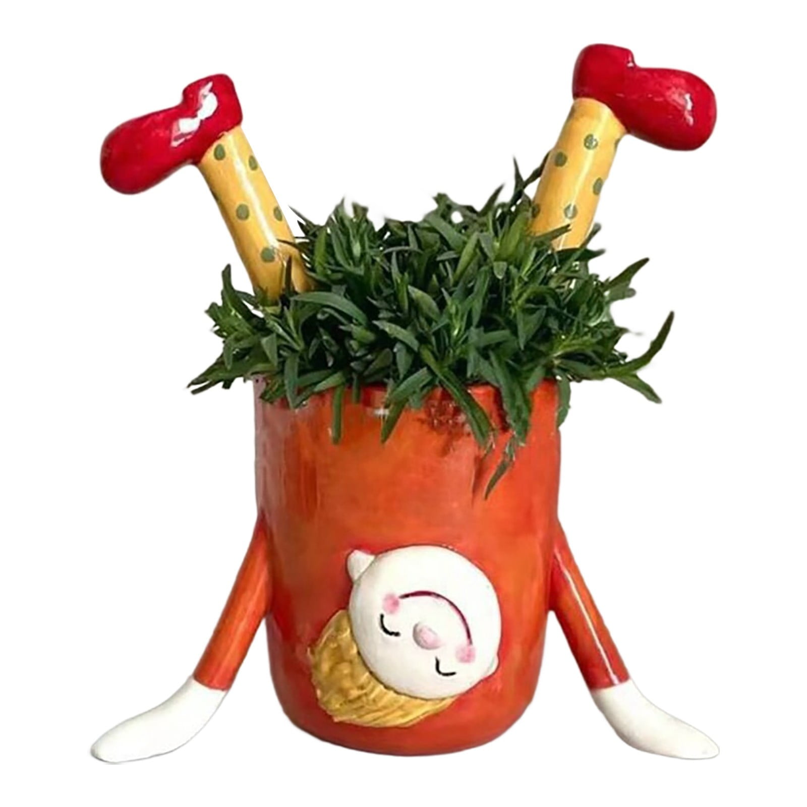 Uikceten Cute Girl Vase Creative Upside Down Flower Pot Decoration Fun ...