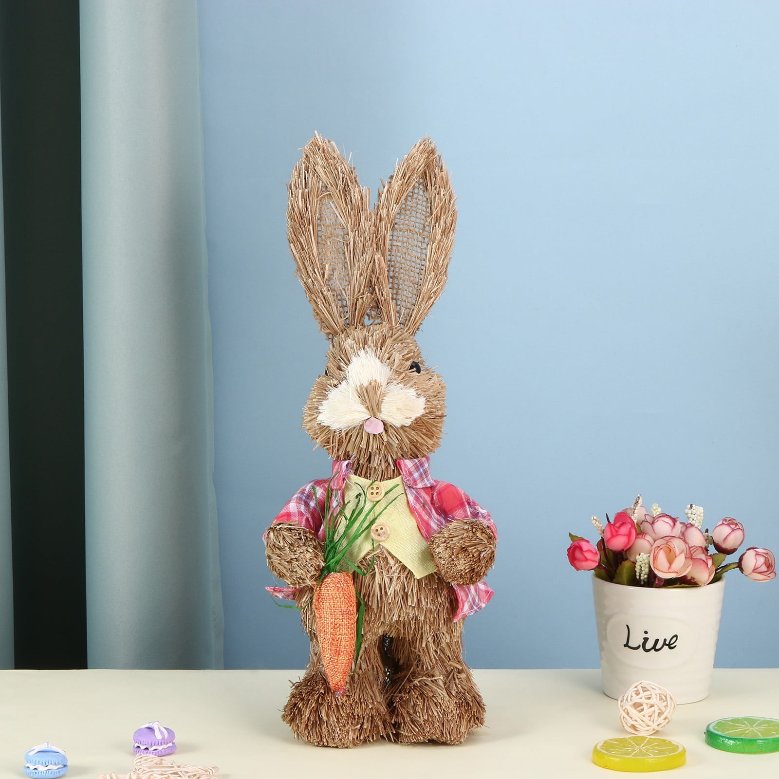Uikceten Easter Simulation Bunny Home Garden Bunny Decoration Creative ...