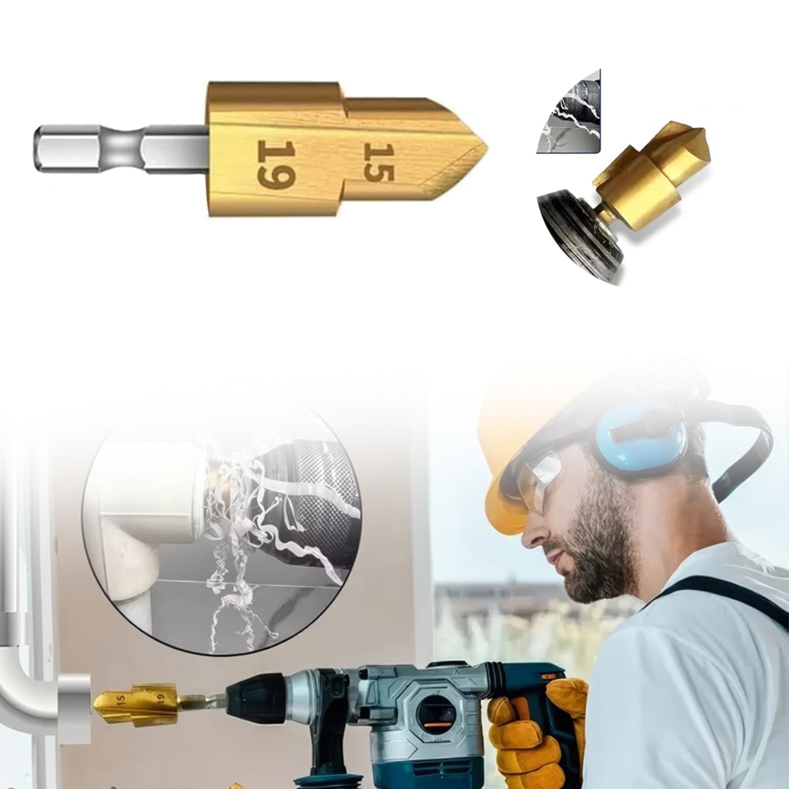 Uikceten Heavy Duty Reaming Drill Bit 2024 New Type Drill Bit PVC Pipe ...