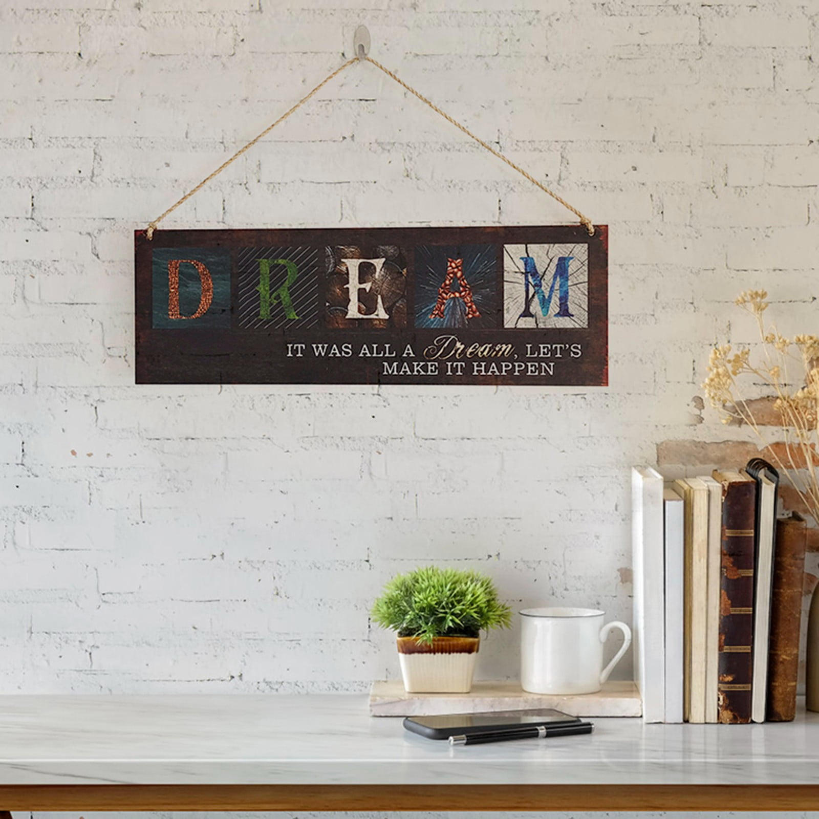 Uikceten Personalized Wood Signs Inspirational Wall Art Sign Home ...