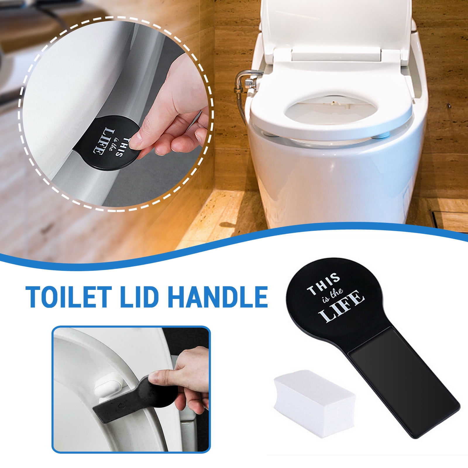 Uikceten Toilet Seat Cover Lifter Lid Bowl Seat Lift Handle Bathroom ...
