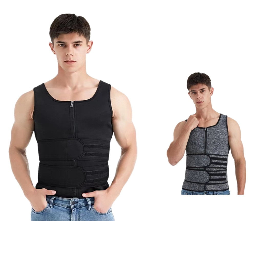 Uilita 2 PACK Bodysuits For Men's Thermal Underwear Office Gym Back ...