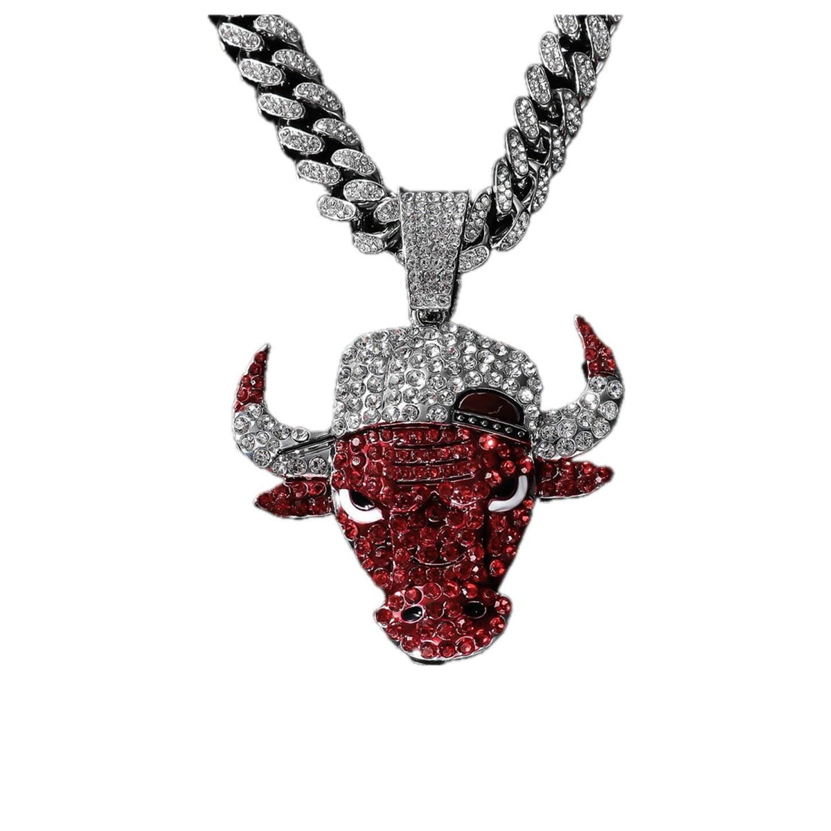 Uilita 2025 Iced Out Bulls Pendant Necklace Hiphop Chains For Men,Teens ...