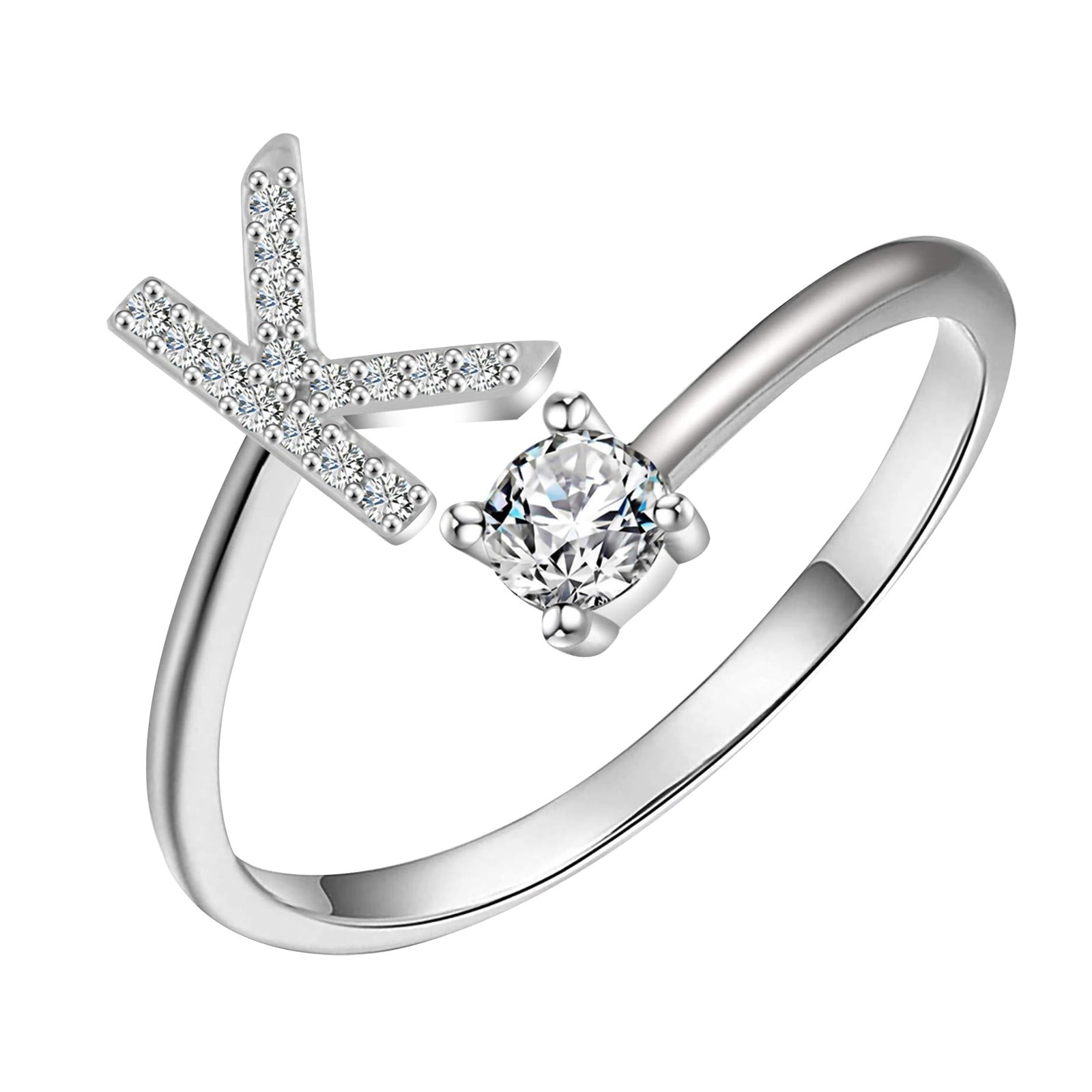 Uinagy Az 26 Alphabet Ring - Walmart.com
