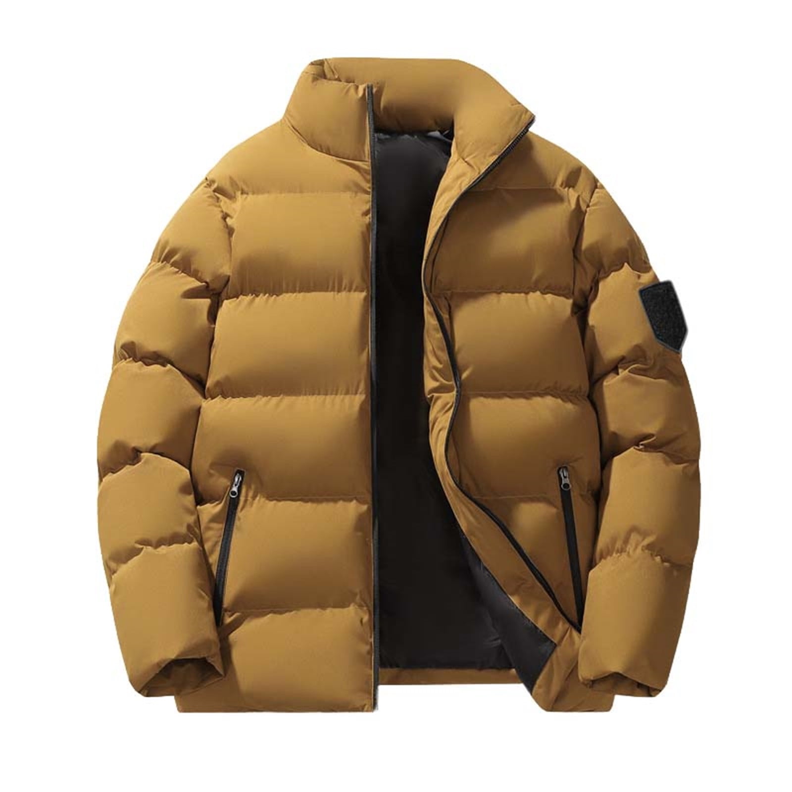 Uinagy Couples Cotton Jacket Puffer Coat Stand Collar Coat - Walmart.com