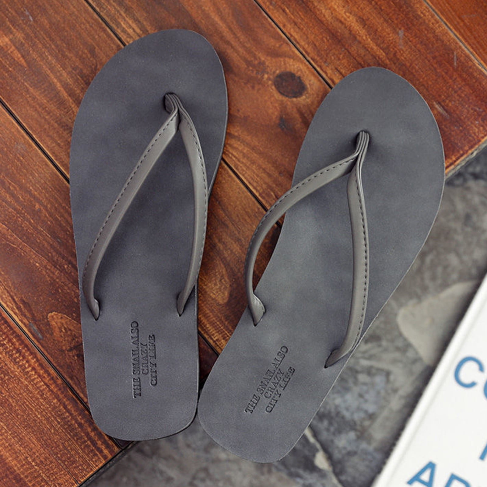 Uinagy Foreign Trade Flip Flops for Couple Beach Slippers for Men and ...