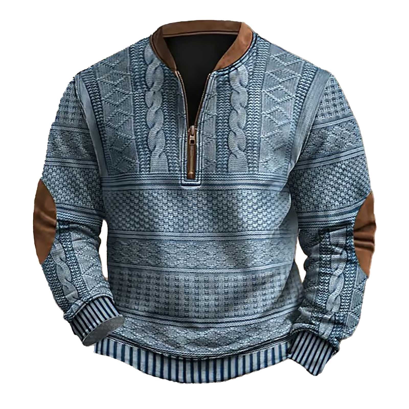 Uinagy Men's Half Zip Henley Hoodie - Walmart.com