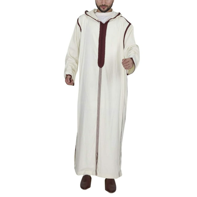Uinagy Men's Muslim Long Hooded Robe - Walmart.com