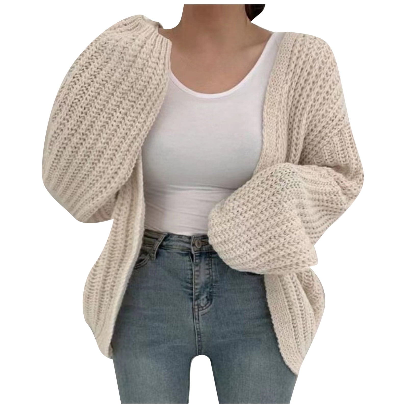 Uinagy Women's Knit Cardigan Sweater - Walmart.com