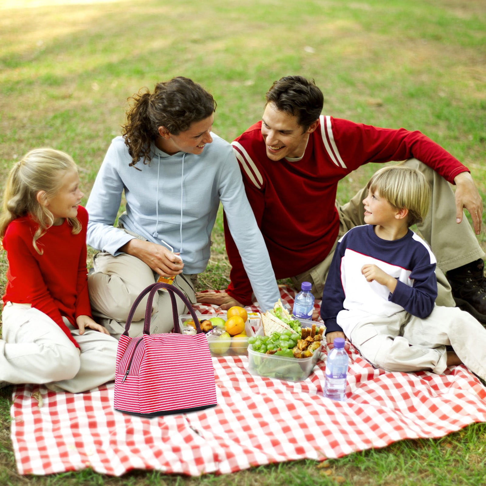 Uioepy Almost Free Constant-Temperature Bento Bag Rose Red Cooler Bag Lunch Bag For Women And ...