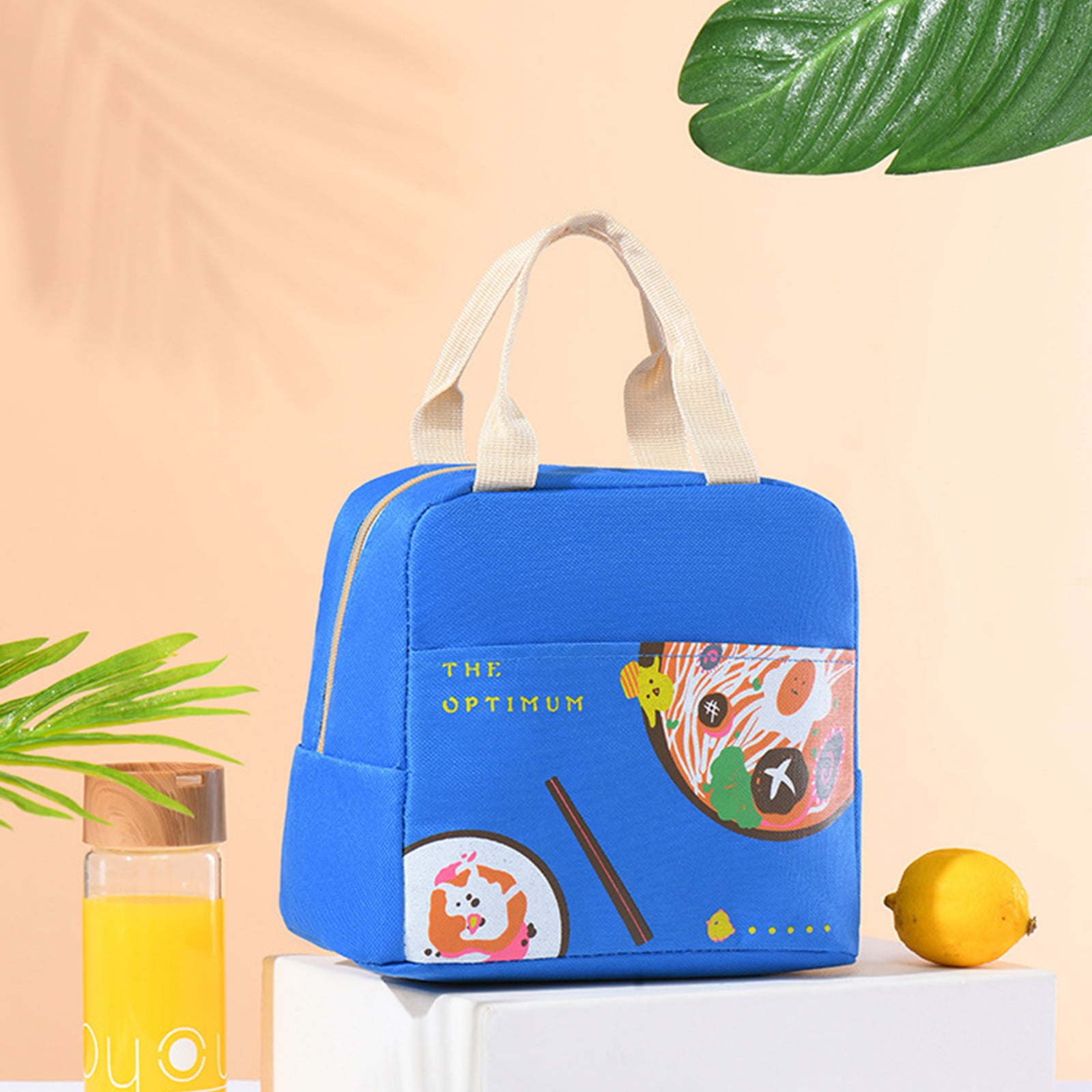 Uioepy Almost Free Simple Cartoon Insulated Lunch Bag, Royal Blue ...