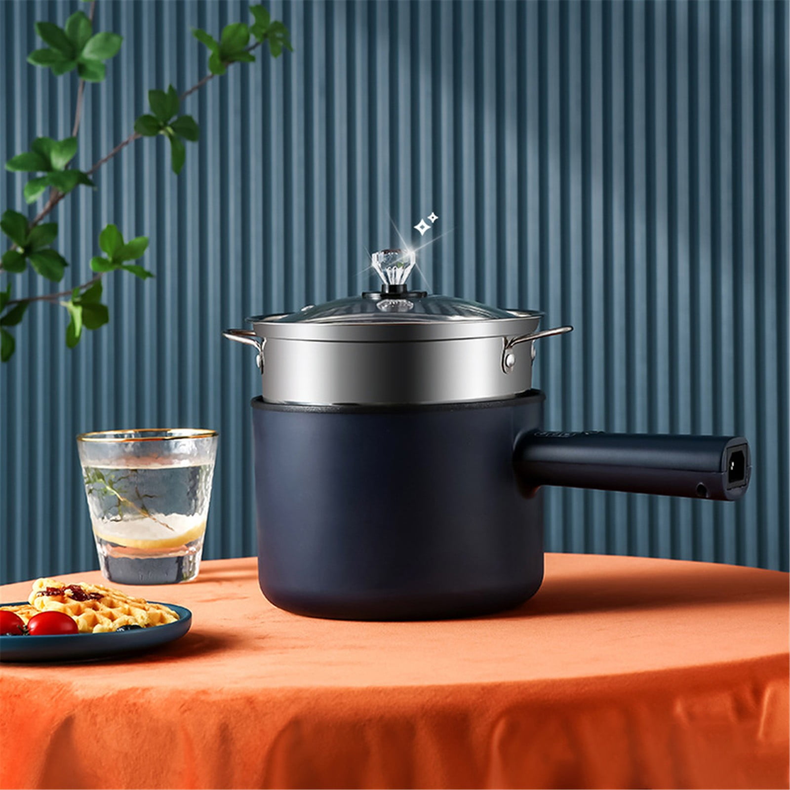 Uioepy Blowout Sale The Multi-Functional Electric Hot Pot Is Sky Blue ...