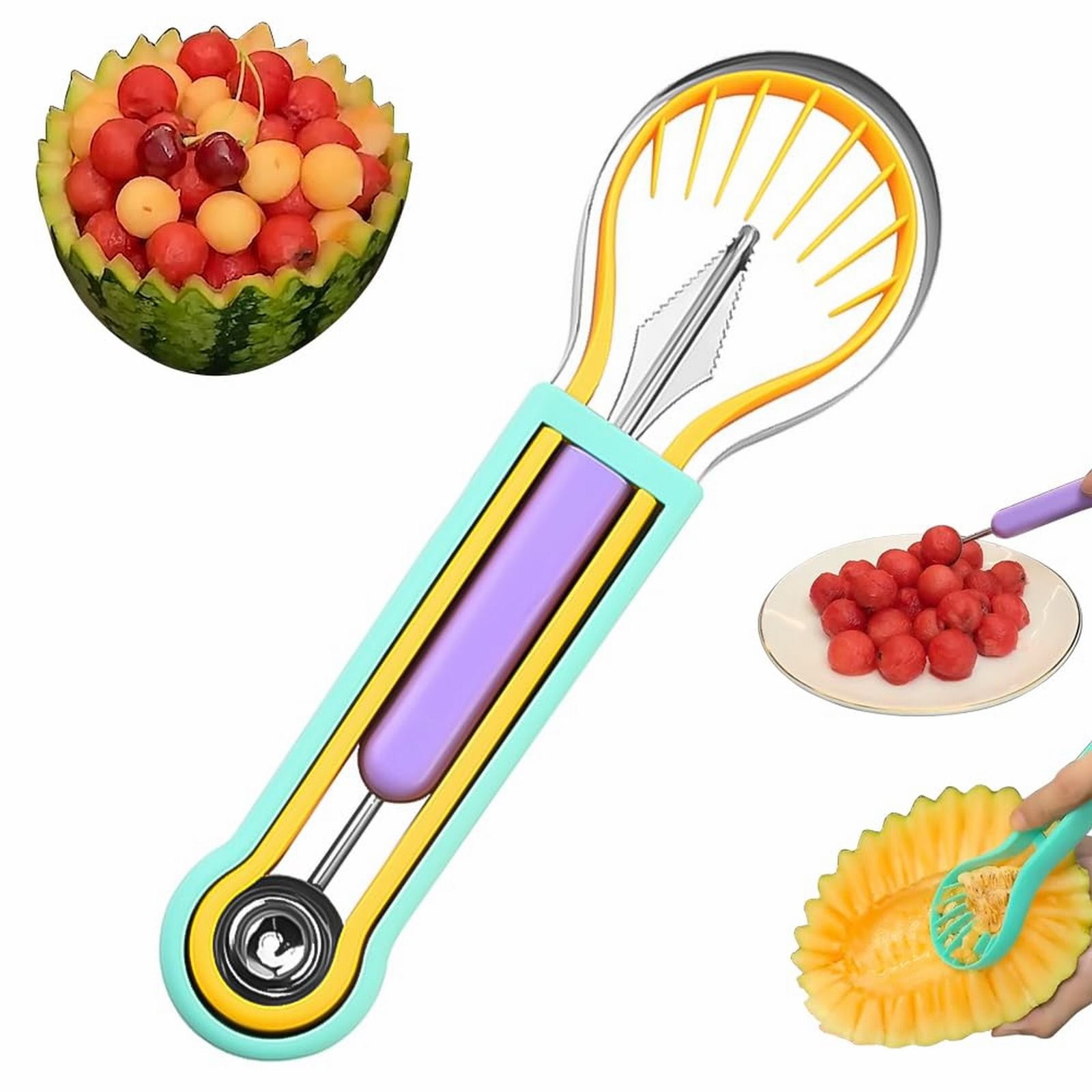 Uioepy Closeout A Color 3-In-1 Ball Spoon Set In Yellow Melon Scoop Set ...