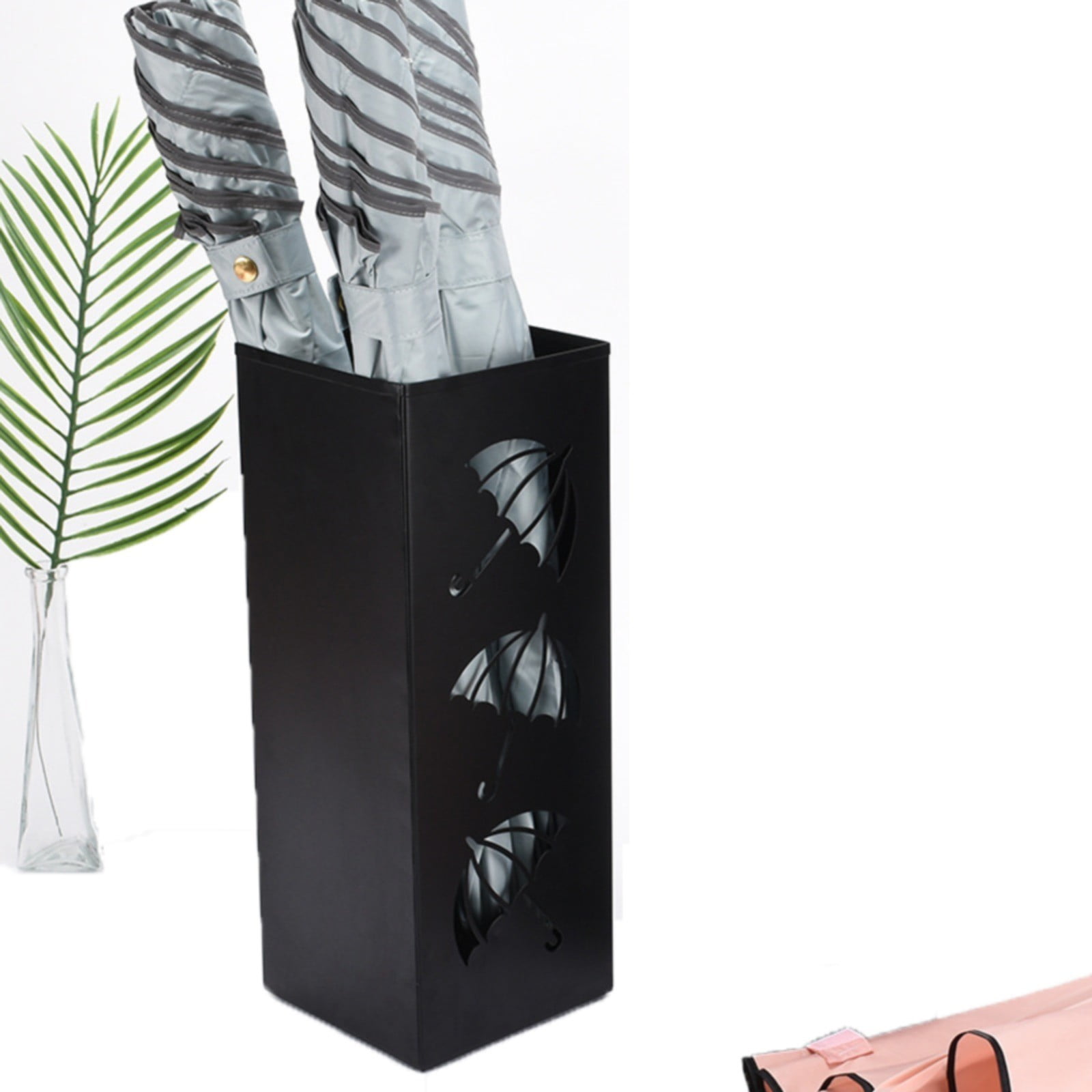 Uioepy Closeout Independent Metal Square Umbrella Stand, Black Metal ...