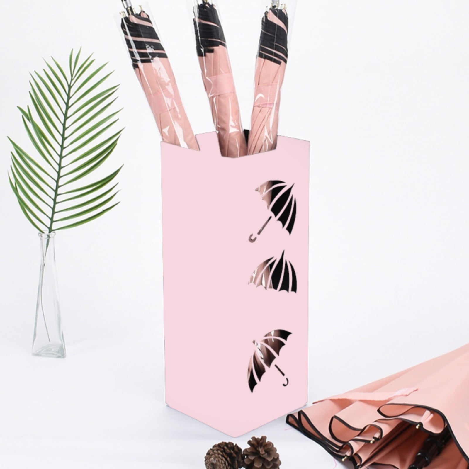 Uioepy Closeout Independent Metal Square Umbrella Stand In Pink Metal ...