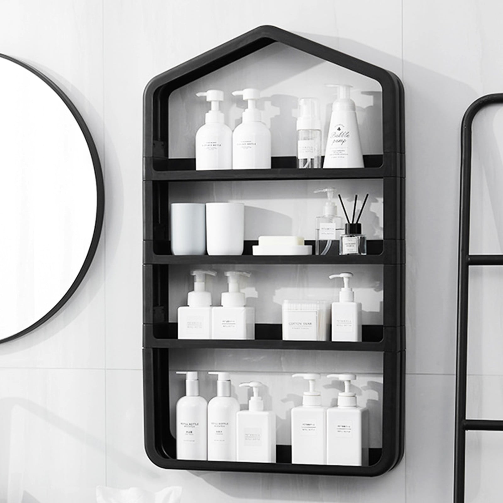 Uioepy Closeout Wall-Mounted Cosmetic Shelf With 4 Layers Wall Mounted ...