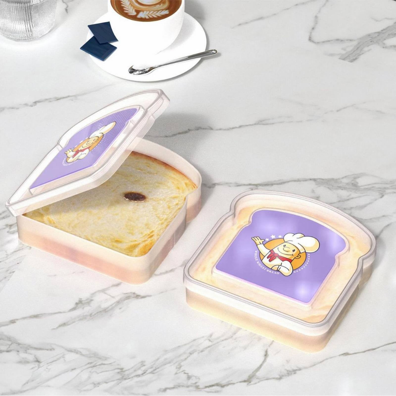 Uioepy Final Reduction Sandwich Container, Small Bread Box + Purple ...