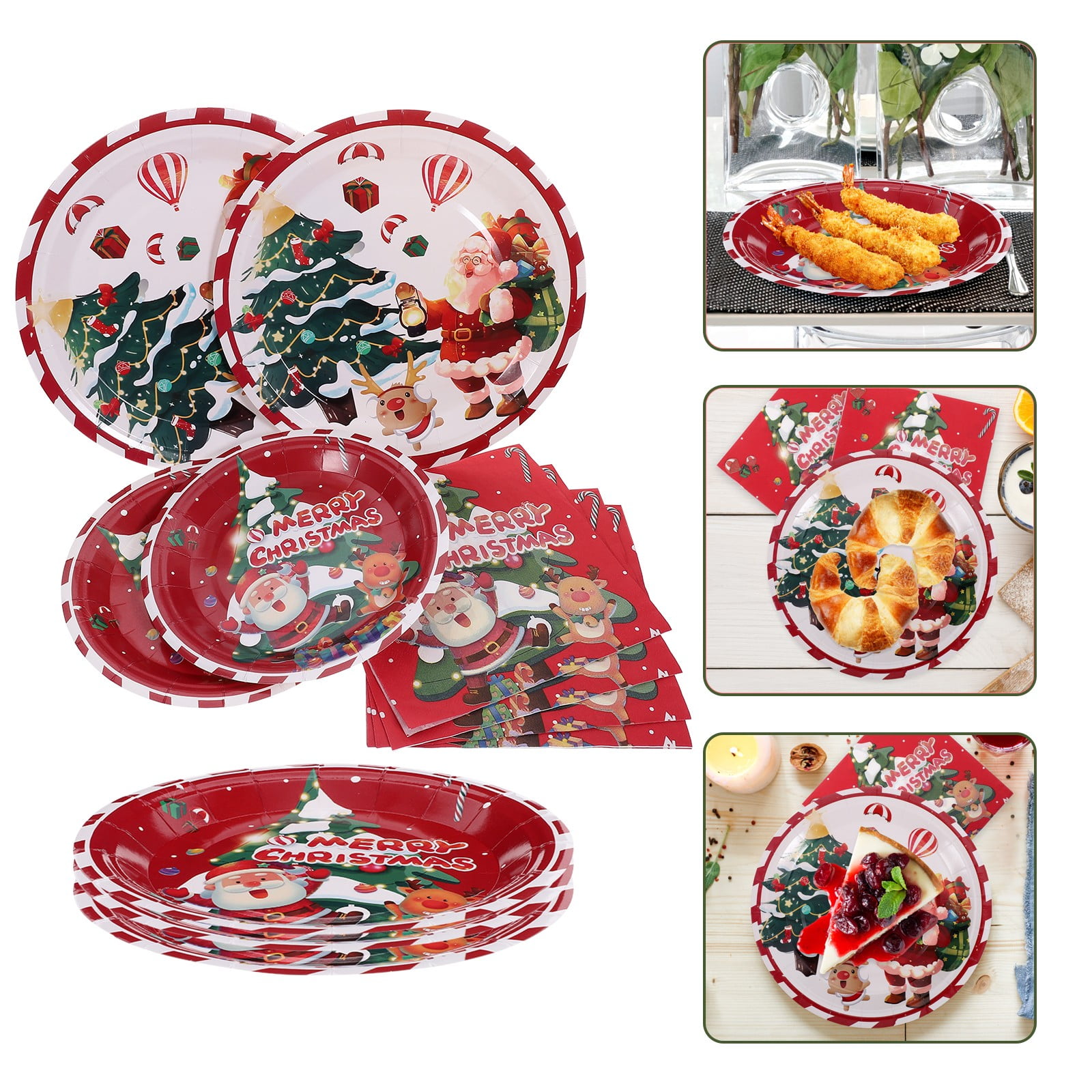 Uioepy Final Sale A 40-Piece Christmas Tableware Set 40 Piece Christmas ...