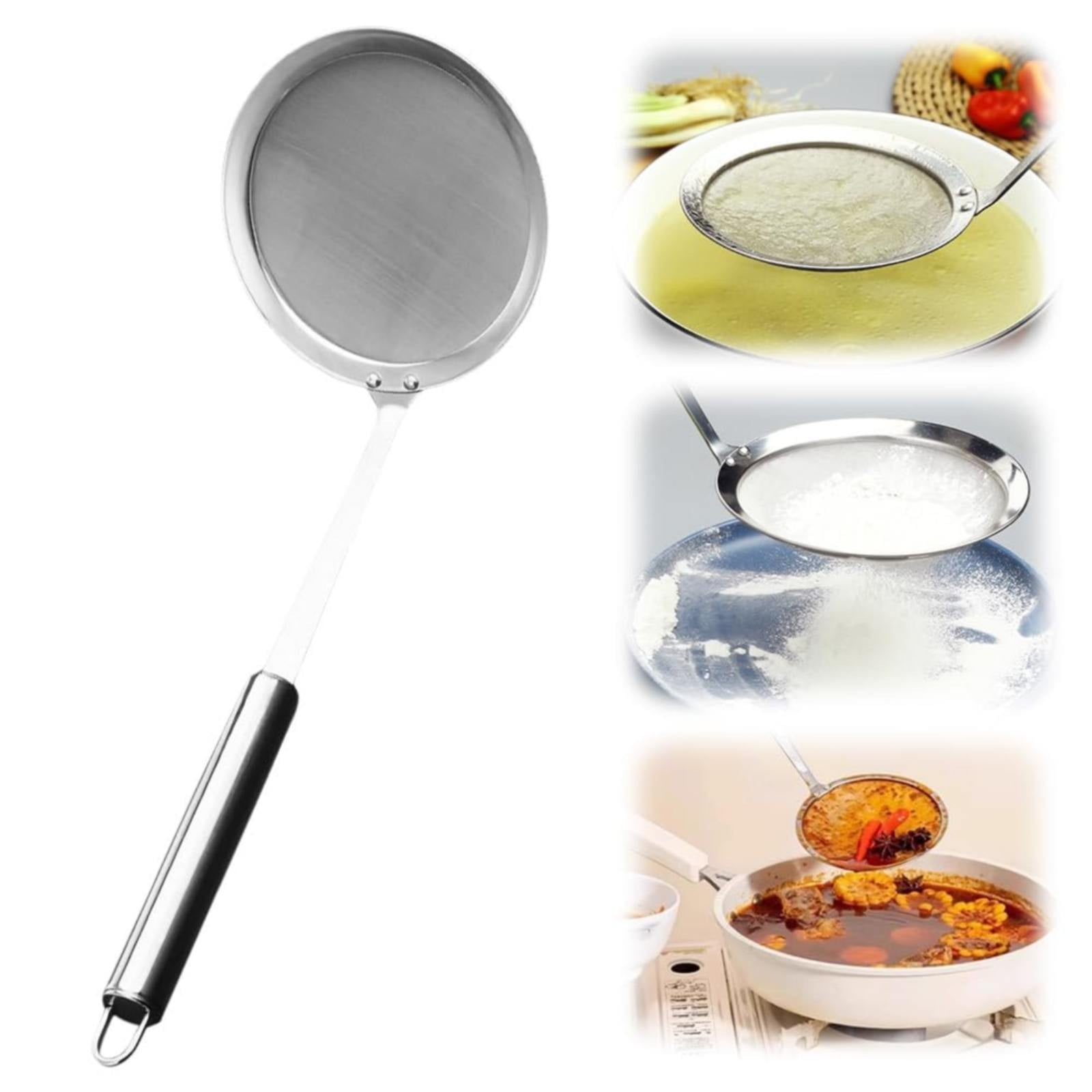 Uioepy Final Sale The Fine Mesh Stainless Steel Oil Filter Spoon Has A ...