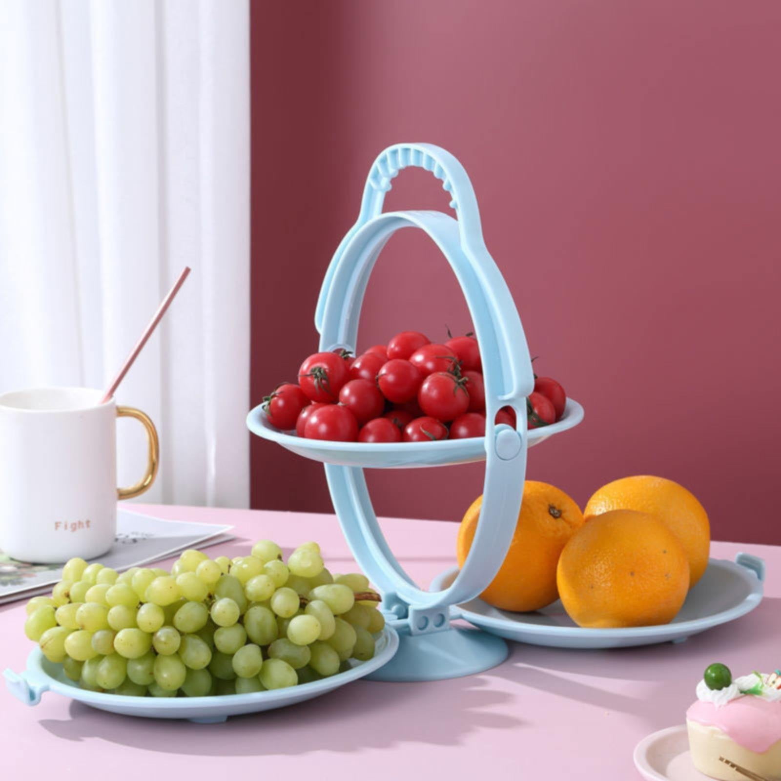 Uioepy Liquidation Foldable Storage Tray A Foldable 3 Layer Fruit ...