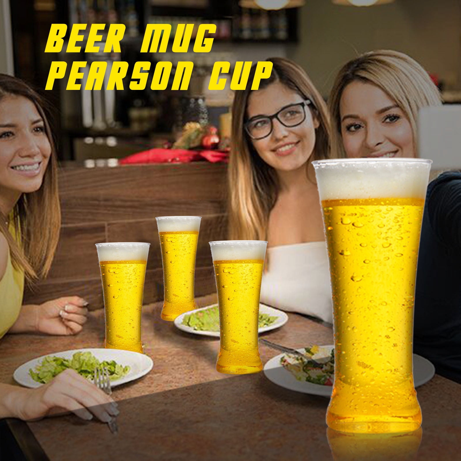 Uioepy Liquidation Plastic Gel Beer Mugs 2Pc Pearson Shaped Cups Host ...