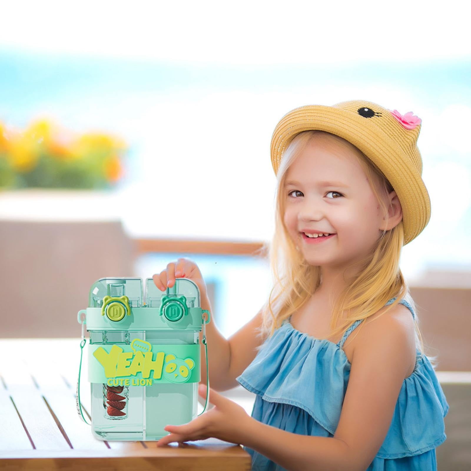 Uioepy Liquidation Split Large-Capacity Double-Drinking Cup, Blue 3D) A ...